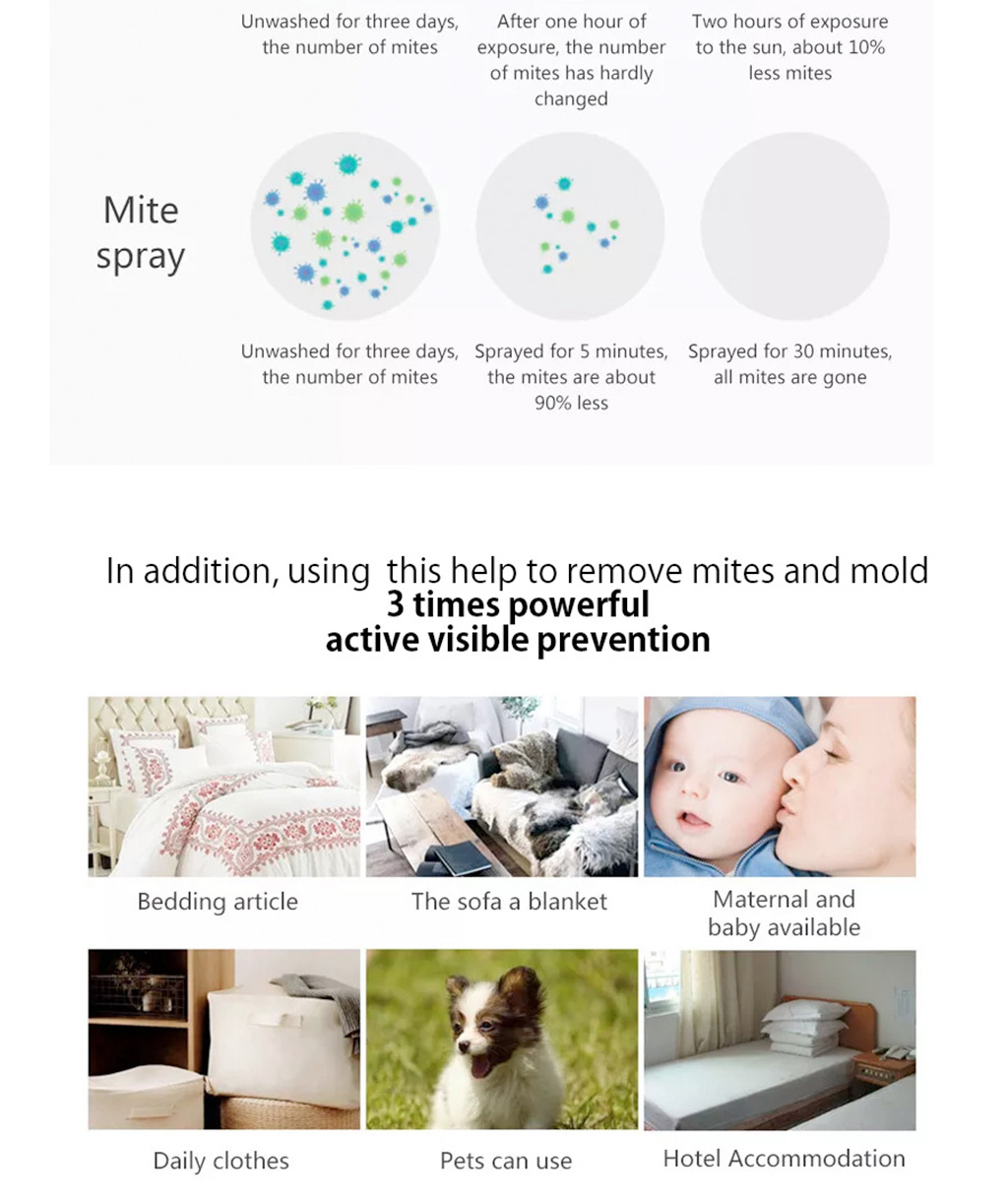 😍【SG INSTOCK】Mattress Cleaner Spray -Anti Fungal Lice Mould Dust Mites ...