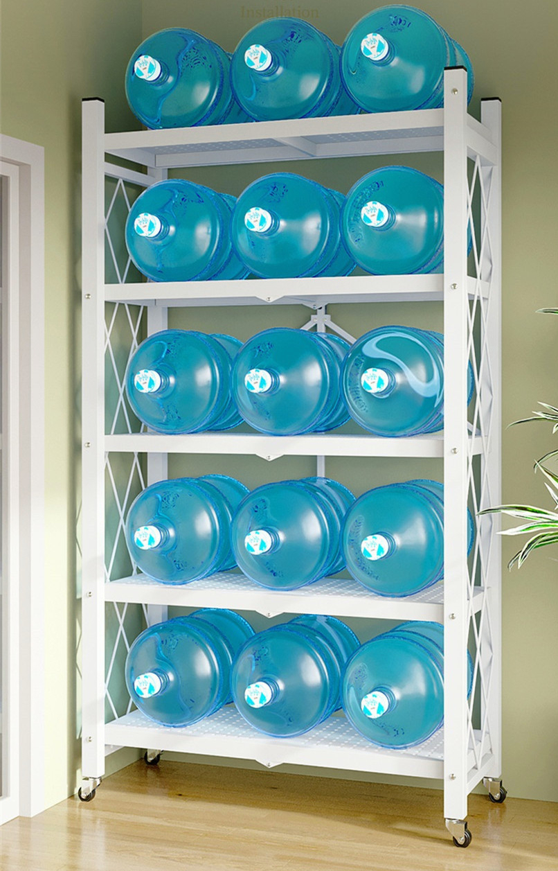 [SG STOCK] foldable kitchen storage rack 3 / 4 / 5 foldable storage ...