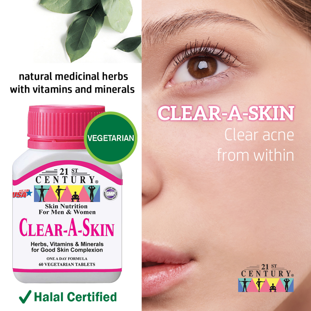 21st Century Clear-A-Skin 60 Vegetarian Tablets (formerly known as Anti ...