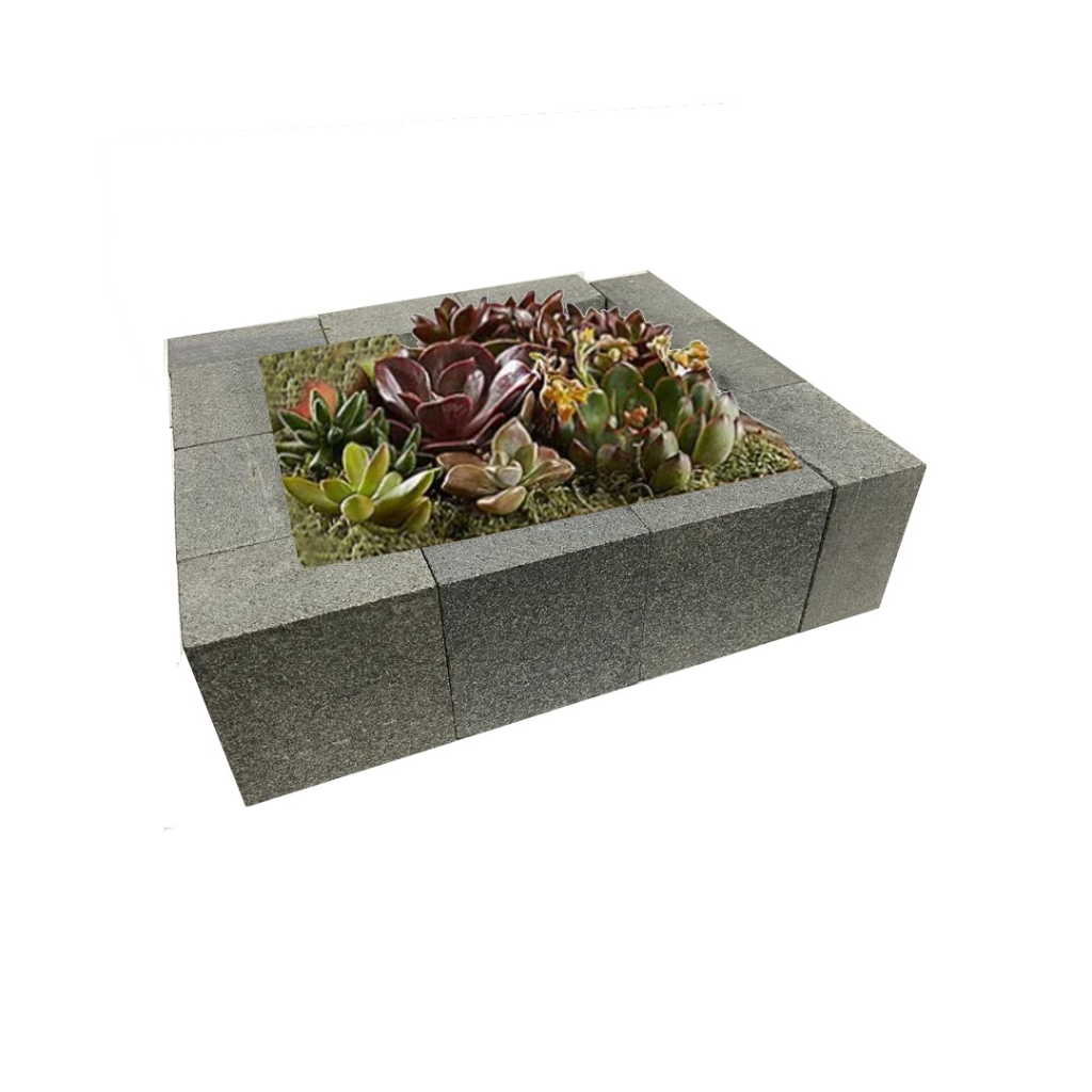 Granite Stone Support Base Kerb Planter 90x90x50mm x 4pieces | Shopee ...