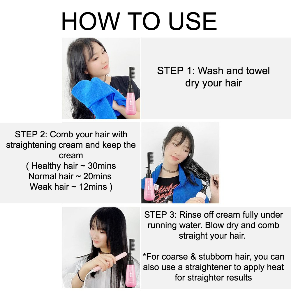 BERMAZZI 2023 STRAIGHTENING HAIR CREAM 180ML 巴曼姿一梳直 ONE STEP STRAIGHTEN ...