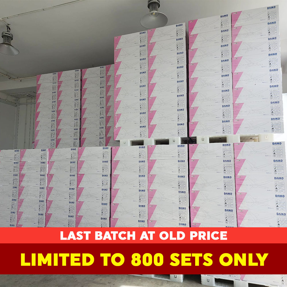 [FREE INSTALLATION] DAIKO DC Kento 40"/56" ceiling fan (with 24W Tri ...