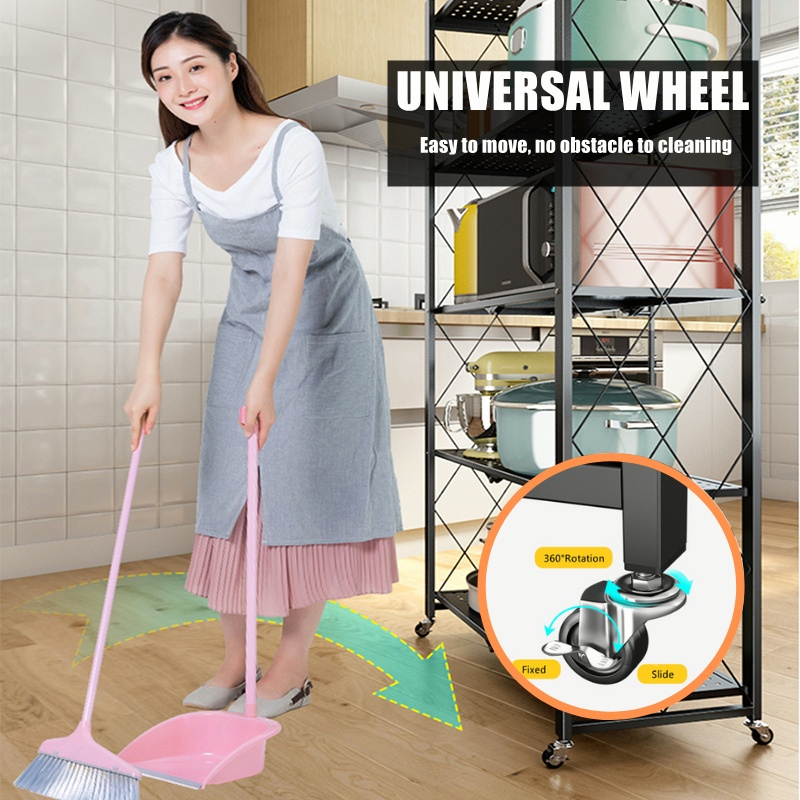 [SG STOCK]Folding Storage rack 3/4/5 layer kitchen rack free ...