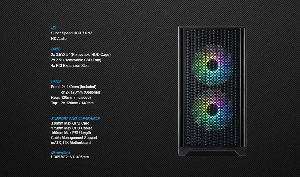 [MATX] TECWARE NEO / EDGE M2 TG ARGB BLACK / WHITE / NON-ARGB / STEEL ...