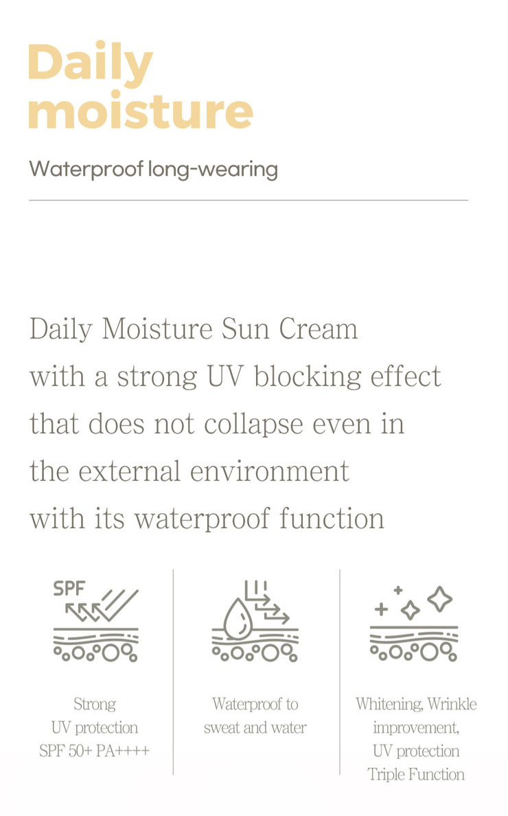 Pretty Skin Daily Moisture, Waterproof, Strong UV protection Sun Cream ...