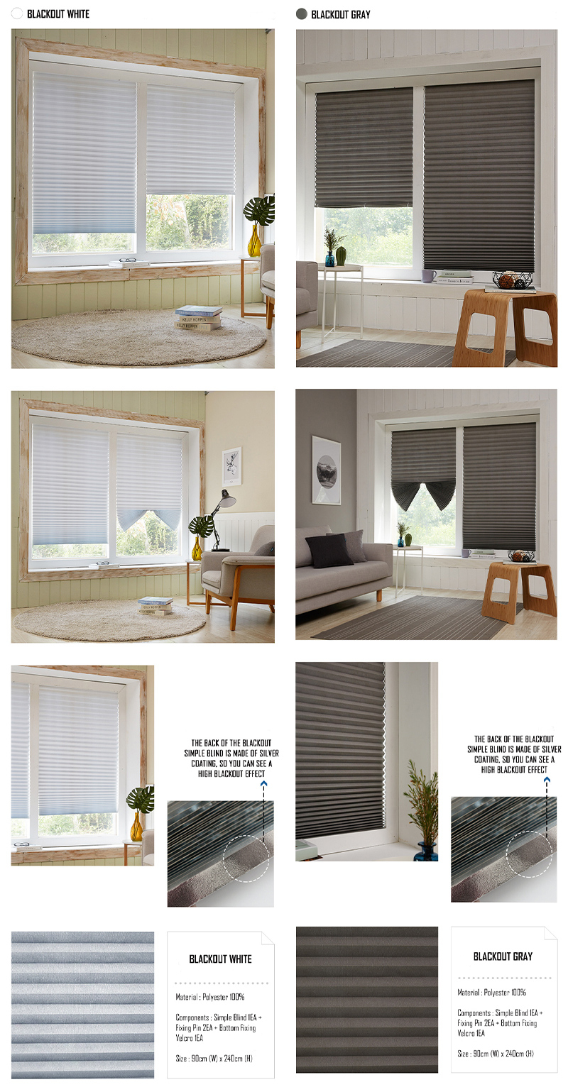 Simple Blind ( Blackout Type ) ★ Made in Korea / Detachable Screen ...