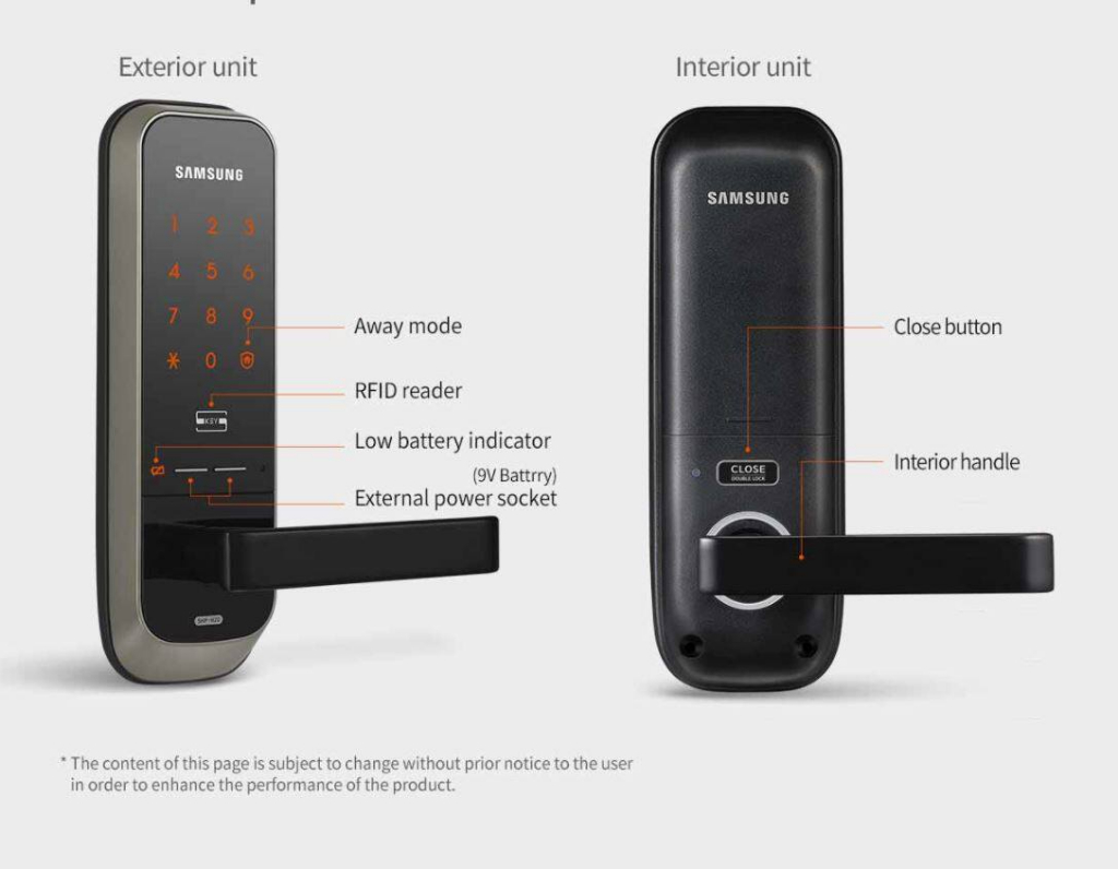 Samsung SHP-H20 DIY Smart Digital Door Lock Eco-Friendly Locks | Shopee ...