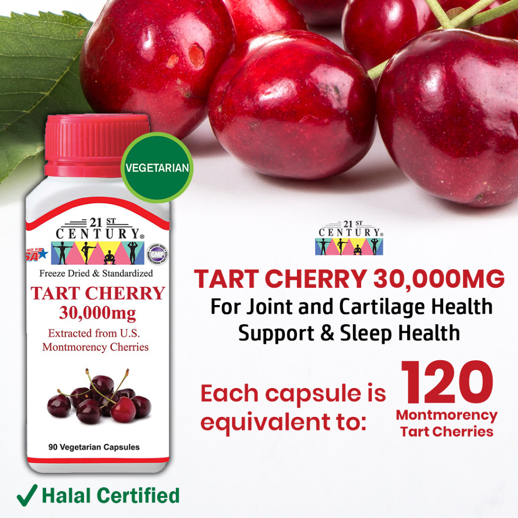 21st Century Tart Cherry 30,000Mg Eq. To 120 Cherries Per Capsule (90 ...