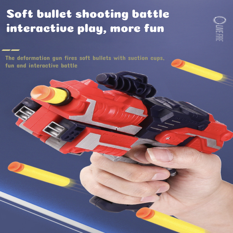 Robot Transformation Deformation Toy Gun Soft Bullets Child Shooting ...