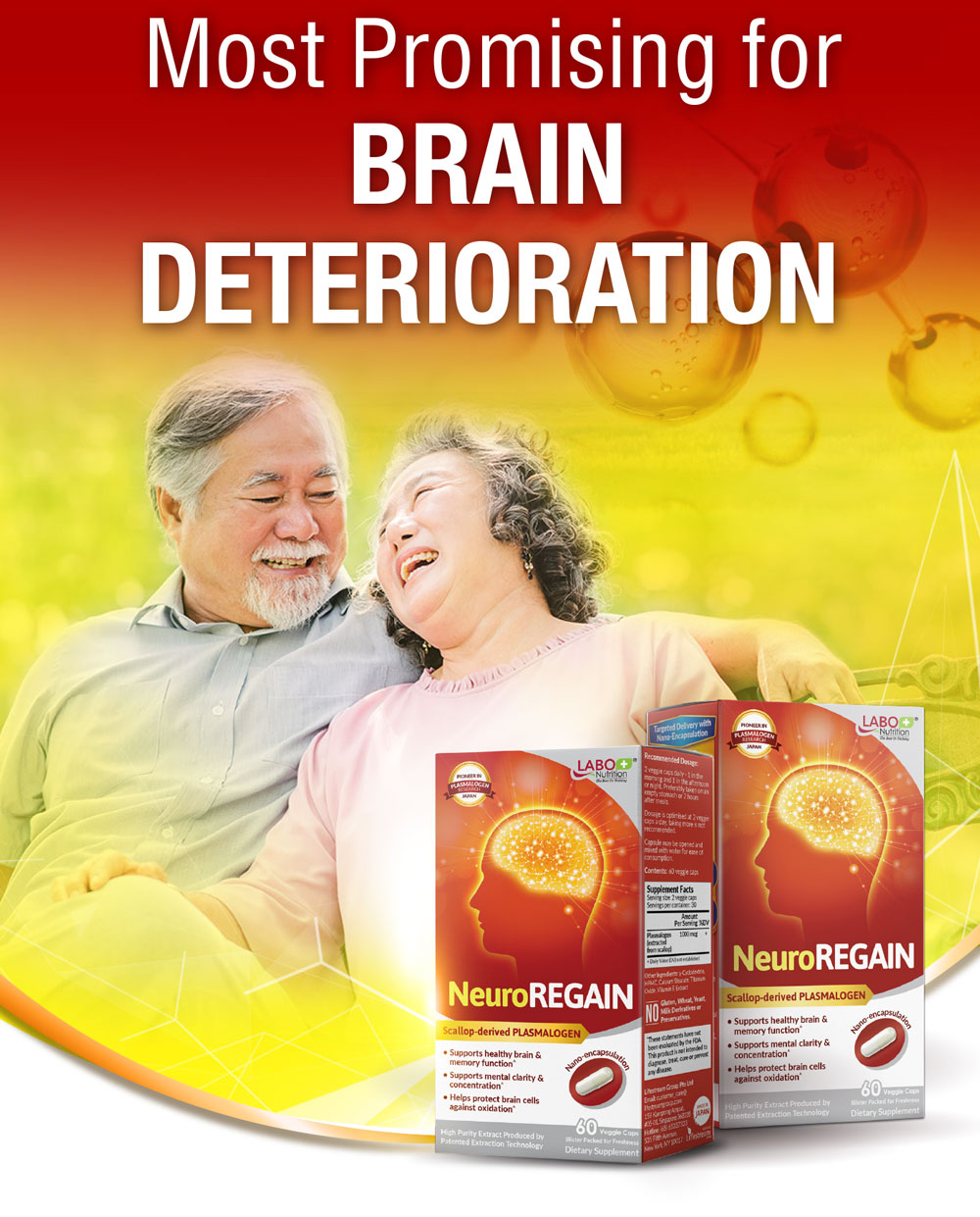 LABO NeuroREGAIN Plasmalogens For Brain Memory, Mental Clarity ...
