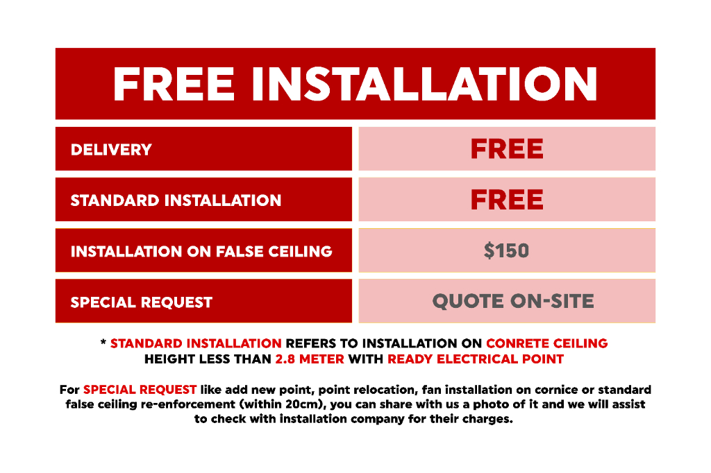 [FREE INSTALLATION] DAIKO DC Kento 40"/56" ceiling fan (with 24W Tri ...