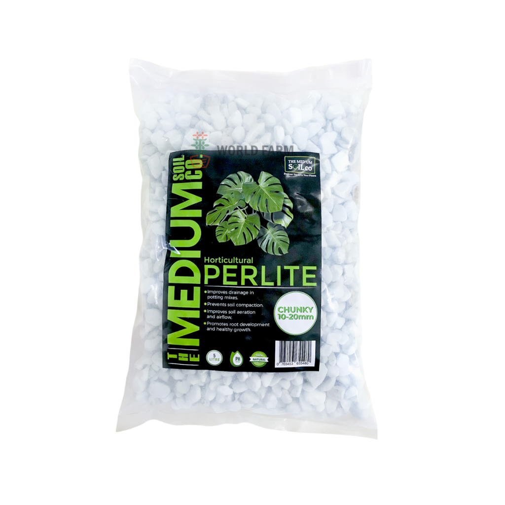 Perlite [Chunky] (10 - 20mm) for Gardening, By The Medium Soil Co, 5L ...