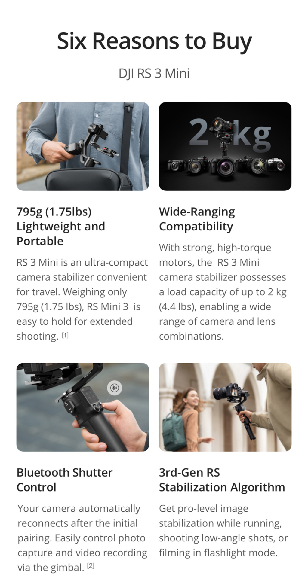 DJI RS 3 Mini - Stabilizer | Native Vertical Shooting | Bluetooth ...