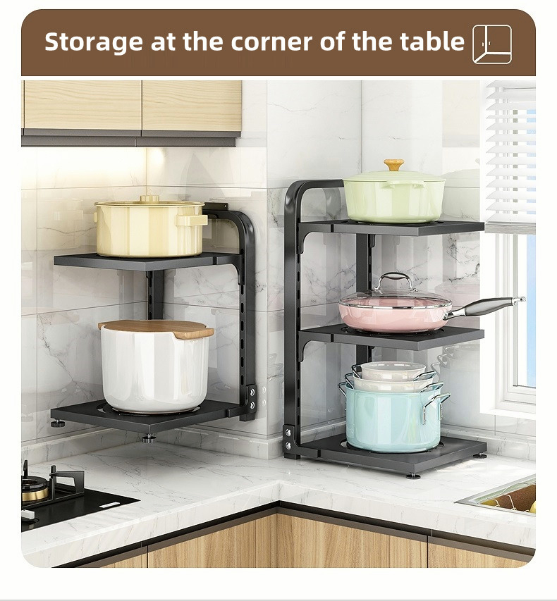 【SG】Adjustable Pot Rack Pot Organiser Under Sink Kitchen Sink Organiser ...