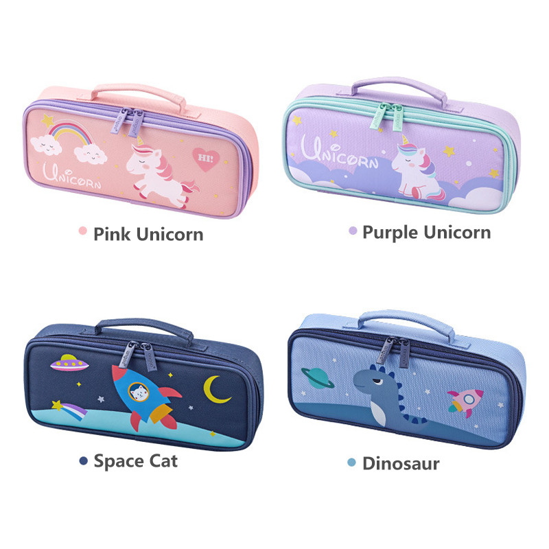 GU [SG stock] ANGOO Korean Pencil Case Handle Large Capacity Canvas ...