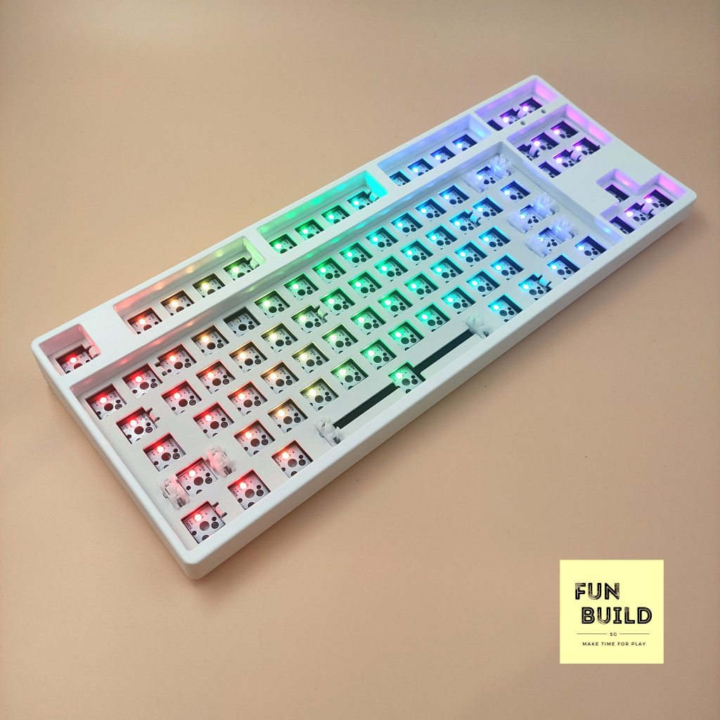 CXTECH C87 87-key Mechanical Keyboard Barebones Kit (Hotswappable RGB Wired & Bluetooth & 2.4GHz ...