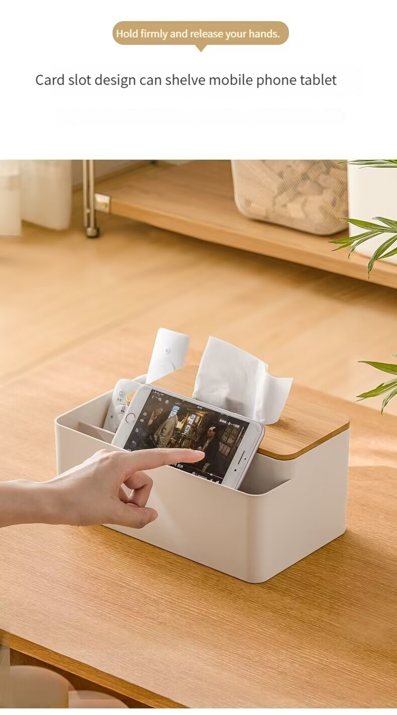 Smart-living Household Multi purpose functional desktop storage/tissue ...