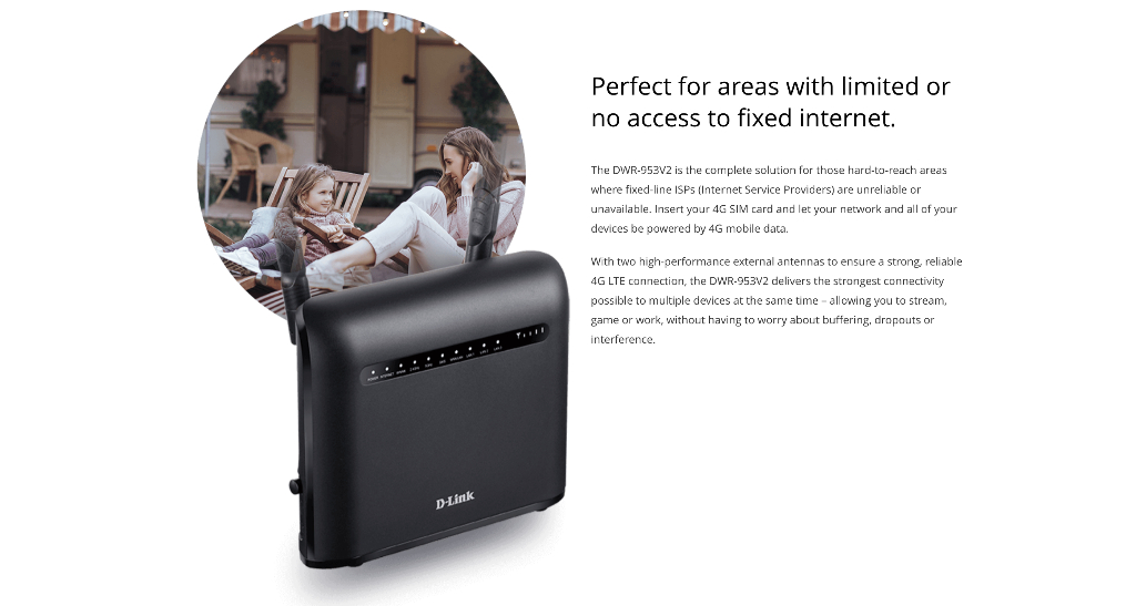 D-Link DWR-953v2 4G LTE Cat4 Wi-Fi AC1200 Wireless Mobile Router | CSA ...