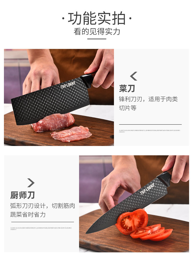 🔥Nordic 6 pcs Kitchen Knife Set Scissors and Knife Holder 🔥 Diamond ...
