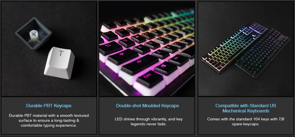 TECWARE 110 / 111Key, Double Shot PBT / PBT Pudding Keycap Set, Backlit ...