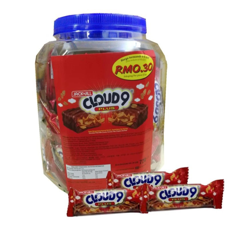 Jack n Jill Cloud 9 Plus Chocolate Filled with Creamy Caramel, Rice ...