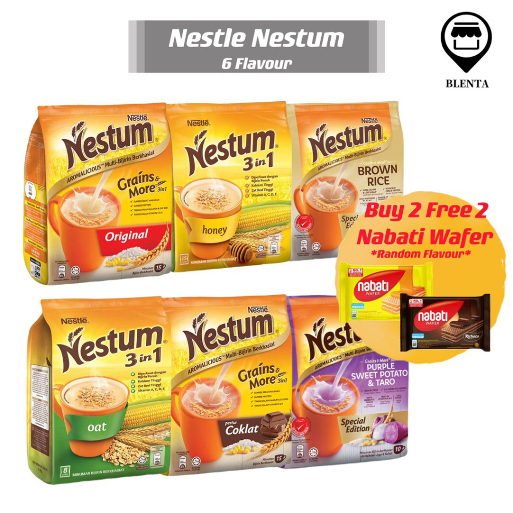 [Bundle of 2]Nestle Nestum 3in1 Original/BrownRice/Oat/Honey/Chocolate ...