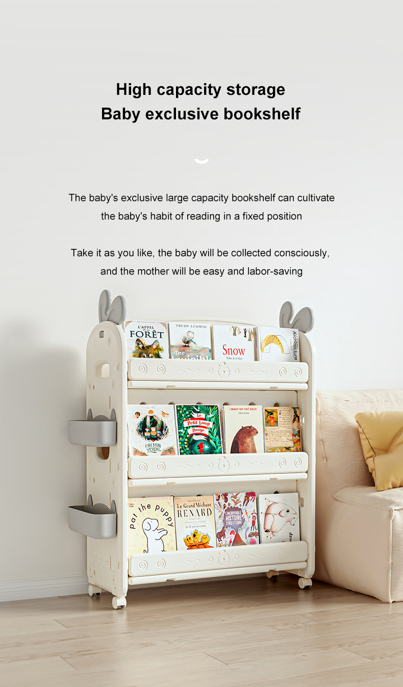 SG STOCK - 2 WAYS Cute Bunny Space Saver Cabinet Storage Box Bookshelf ...