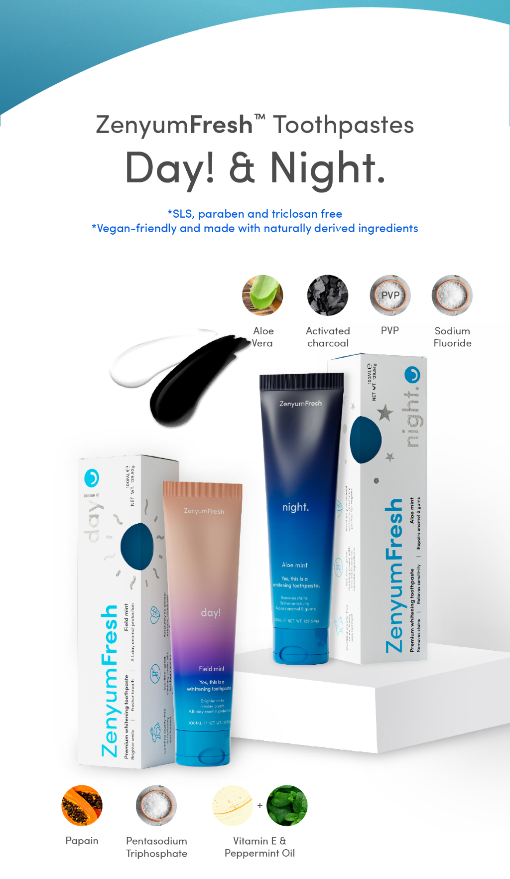 Bundle of 3 - Zenyum Fresh Night Toothpaste 100ml (Alcohol Free/Teeth ...