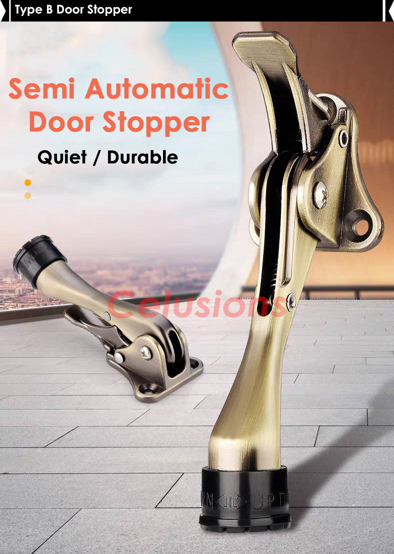 【SG Stock】 ️Step-On Foot Operated Door Stopper ️ Spring Loaded ...