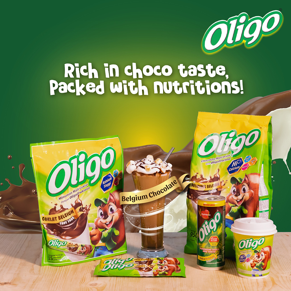 Oligo Chocolate Malt Drink Hi-Calcium With Oligofructose (30gx15's ...