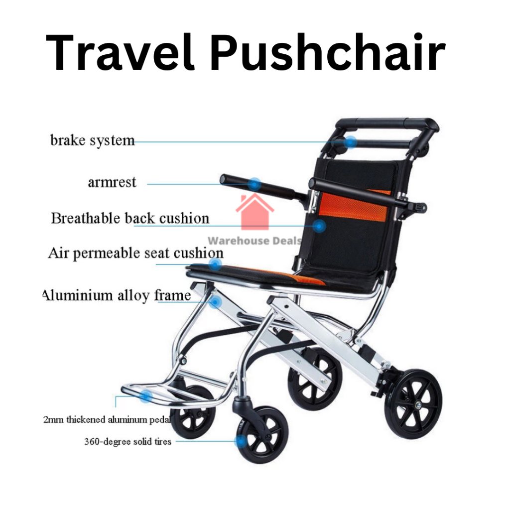Lightweight Economical Pushchair / Wheelchair | Fold Up Armrest ...