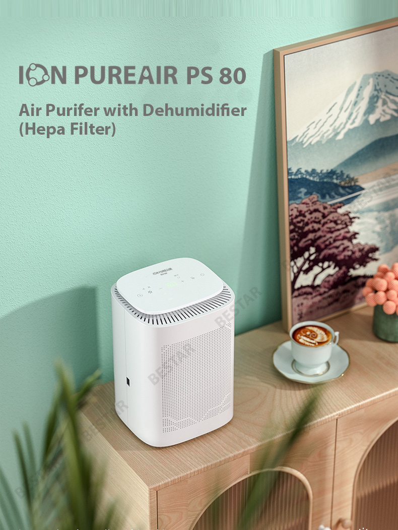 BESTAR ION PUREAIR PS80 2-in-1 Dehumidifier and Hepa Air Purifier ...