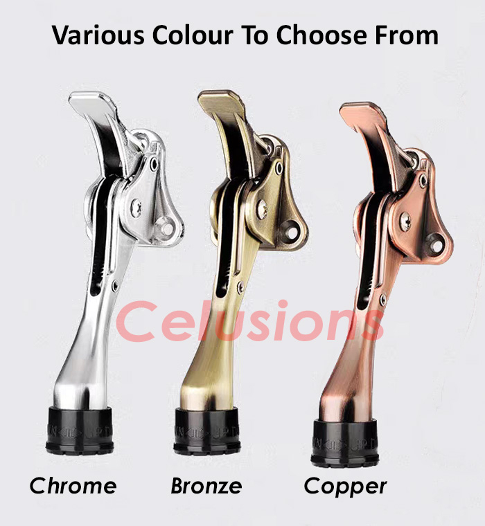 【SG Stock】 ️Step-On Foot Operated Door Stopper ️ Spring Loaded ...