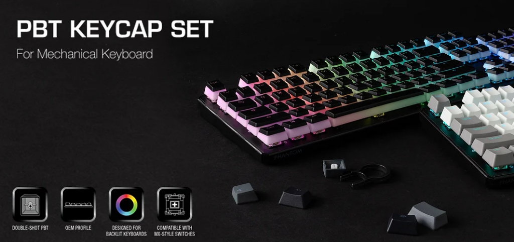 TECWARE 110 / 111Key, Double Shot PBT / PBT Pudding Keycap Set, Backlit ...