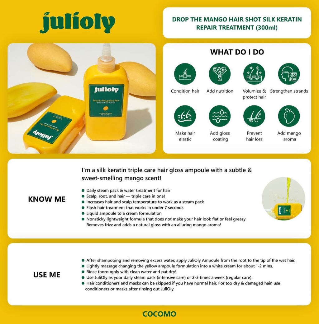 (JULIOLY OFFICIAL STORE) Silk Keratin Repair Treatment for Scalp and ...