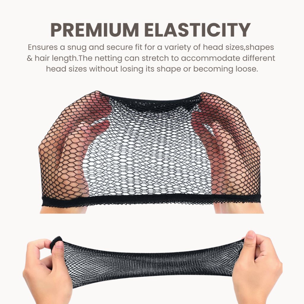 mixshop Elastic Weaving Wig Cap, Hair Net, Hat FishNet Mesh [One Size ...