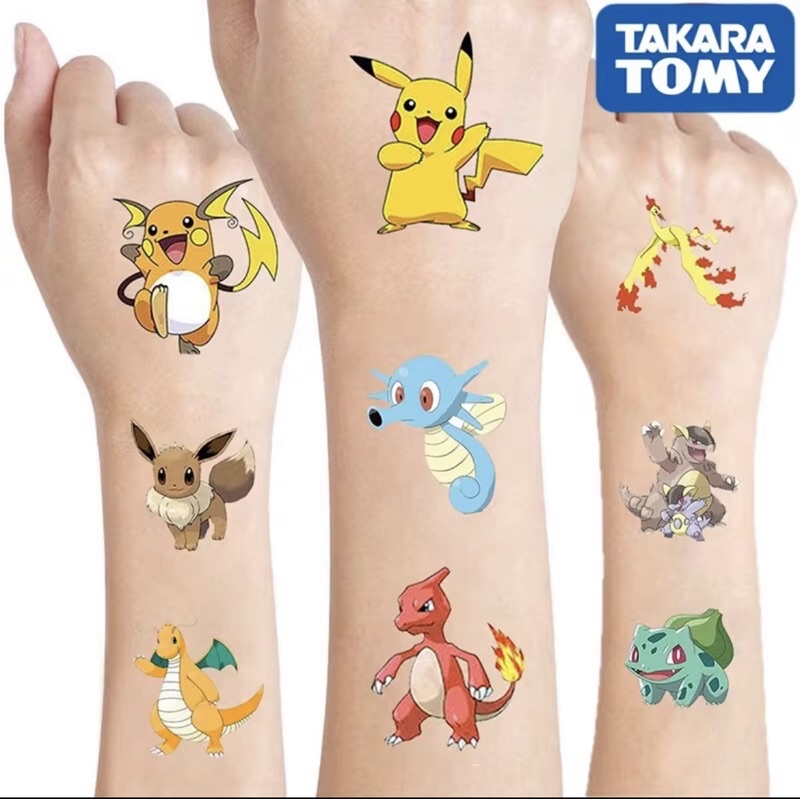 [SG] Pokemon Tattoo Waterproof Pikachu Cartoon Stickers Temporary ...