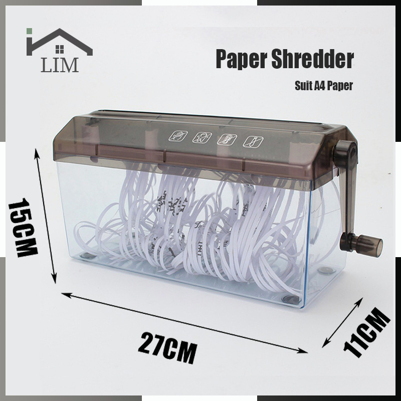 Paper Shredder Manual Paper Cutting Machine A4 for Home Mini Portable ...