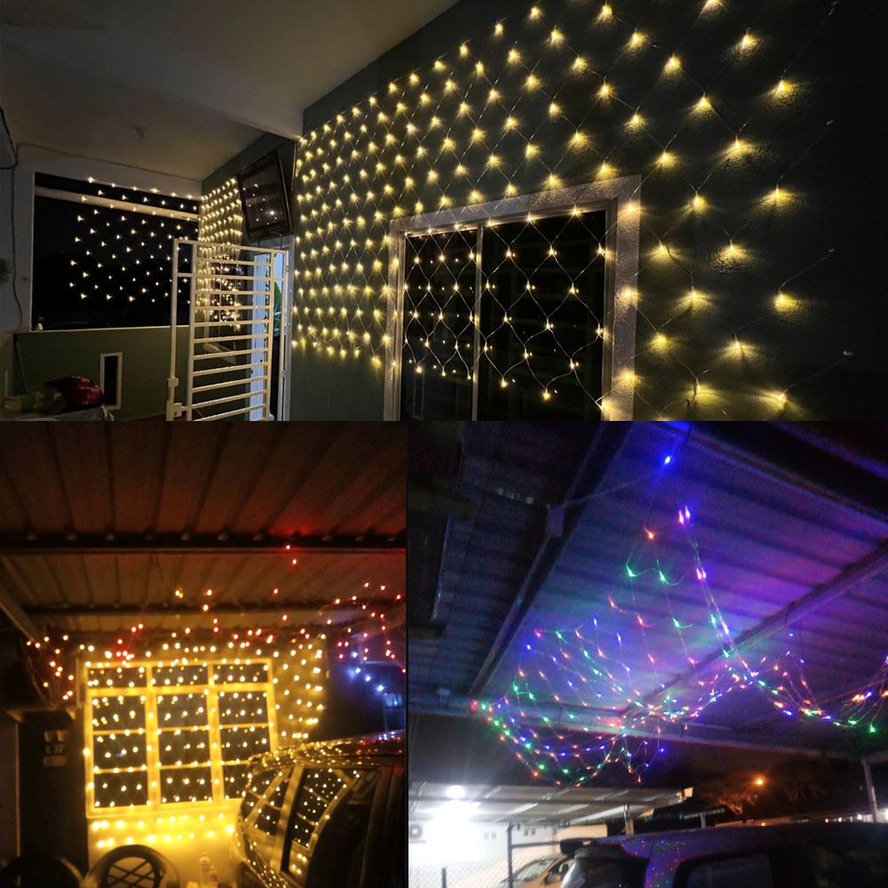 Lampu Raya LED Net Mesh Light 3x2M 214LED Hari Raya Lights Strip LED ...