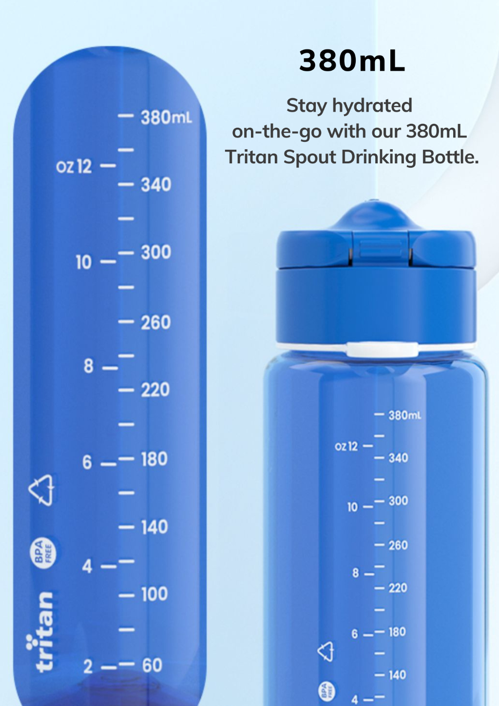 Evorie Tritan Kids Spout Water Bottle, Easily to Drink for 18+ Months ...