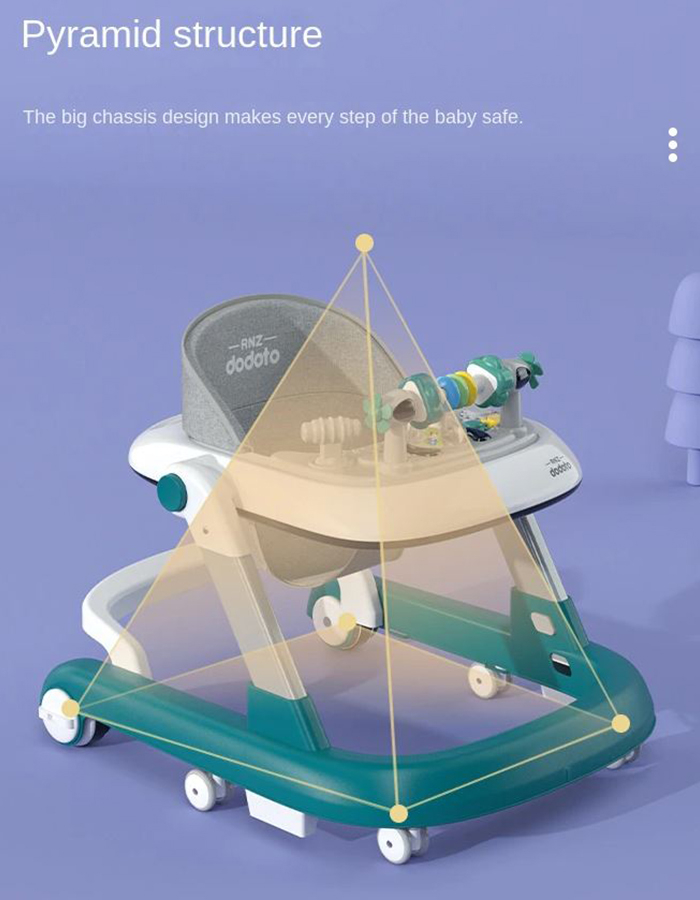 Baby Walker Newborn Learning Walking Car with Music Foldable ...