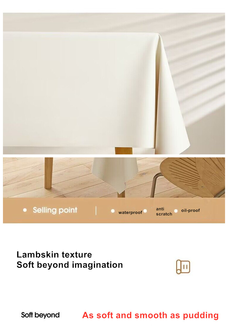 Tablecloth PVC Waterproof and oil-proof Lamb Skin Tablecloth Insulated ...