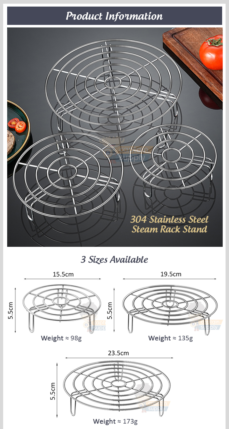 304 Stainless Steel High Quality Steam Rack Stand | Shopee Singapore