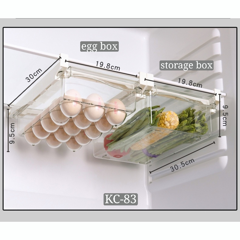 Fridge Organizer Refrigerator Drawers Egg Holder Freely Pullable Egg ...