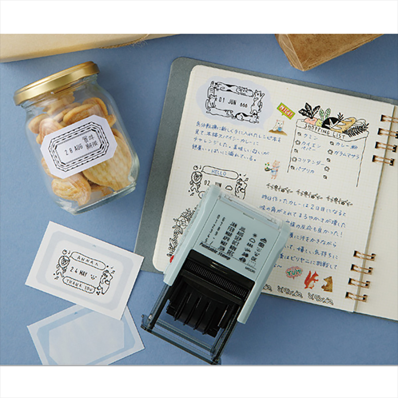 Midori Sticker Book For Paintable Stamp, Rotating Stamp Date Stickers ...