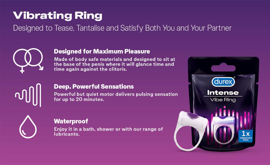Durex Intense Vibe Ring | Extra Pleasure For Man & Woman | Shopee Singapore