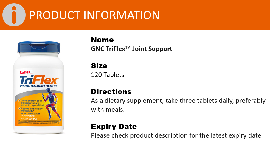 👍GNC Triflex 240 Caplets Glucosamine Chondroitin & MSM Joint Health ...