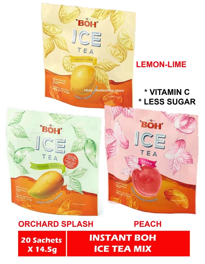 (Ready stock) Boh Ice Tea Peach, Lemon, Orchard Splash | Shopee Singapore