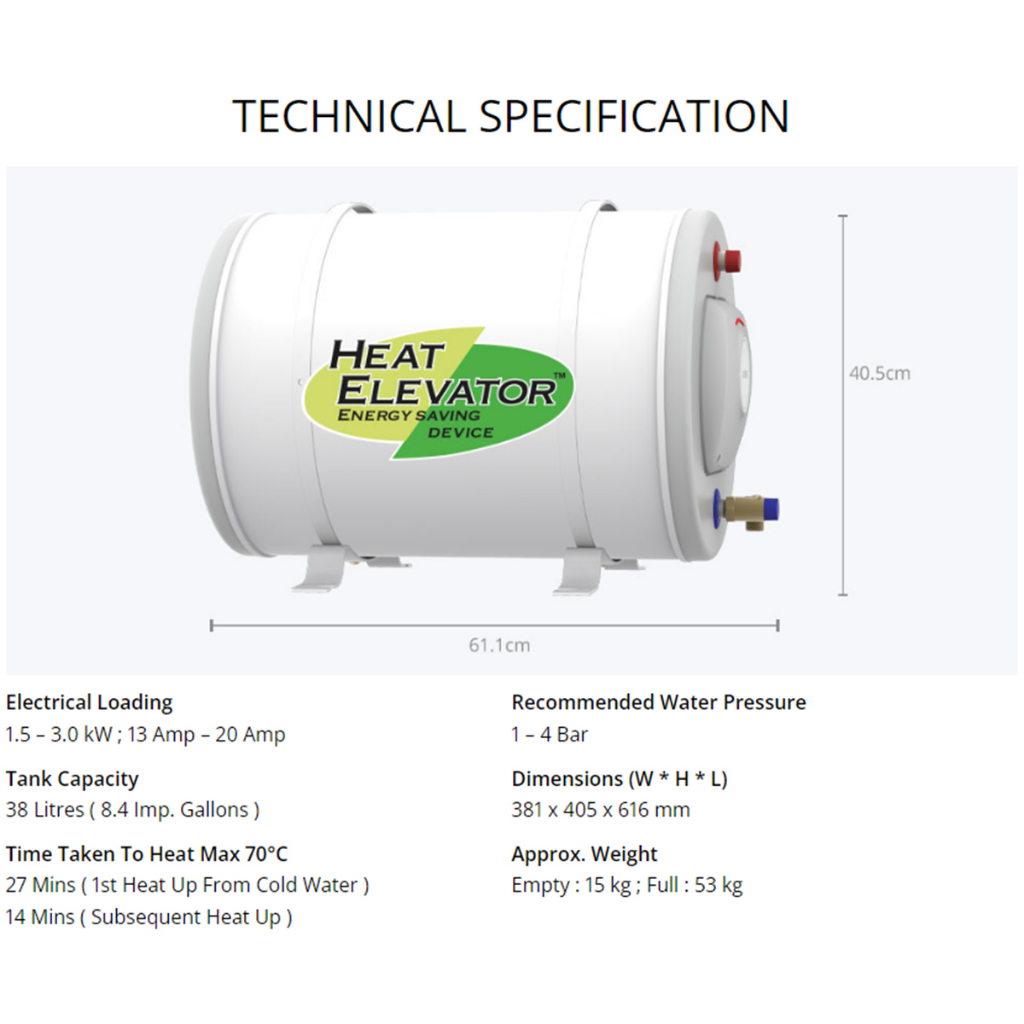 Joven x sgPlumbMart JSH38 Storage Water Heater JH38HE JH38 (Heat ...