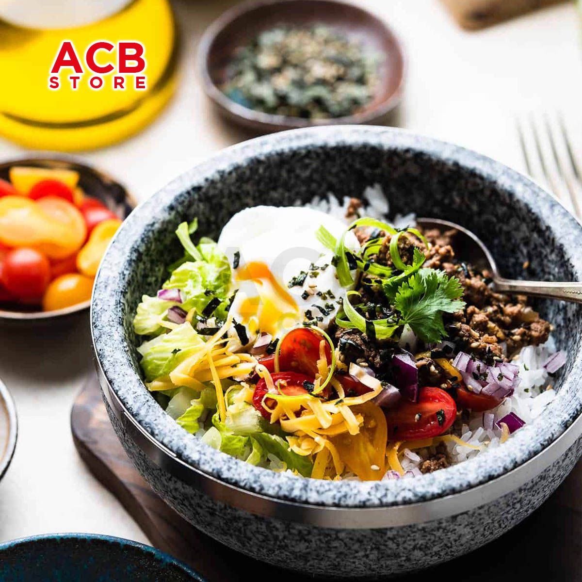 [SG STOCK] Traditional Korean Dolsot Bibimbap Natural Stone Bowl with ...